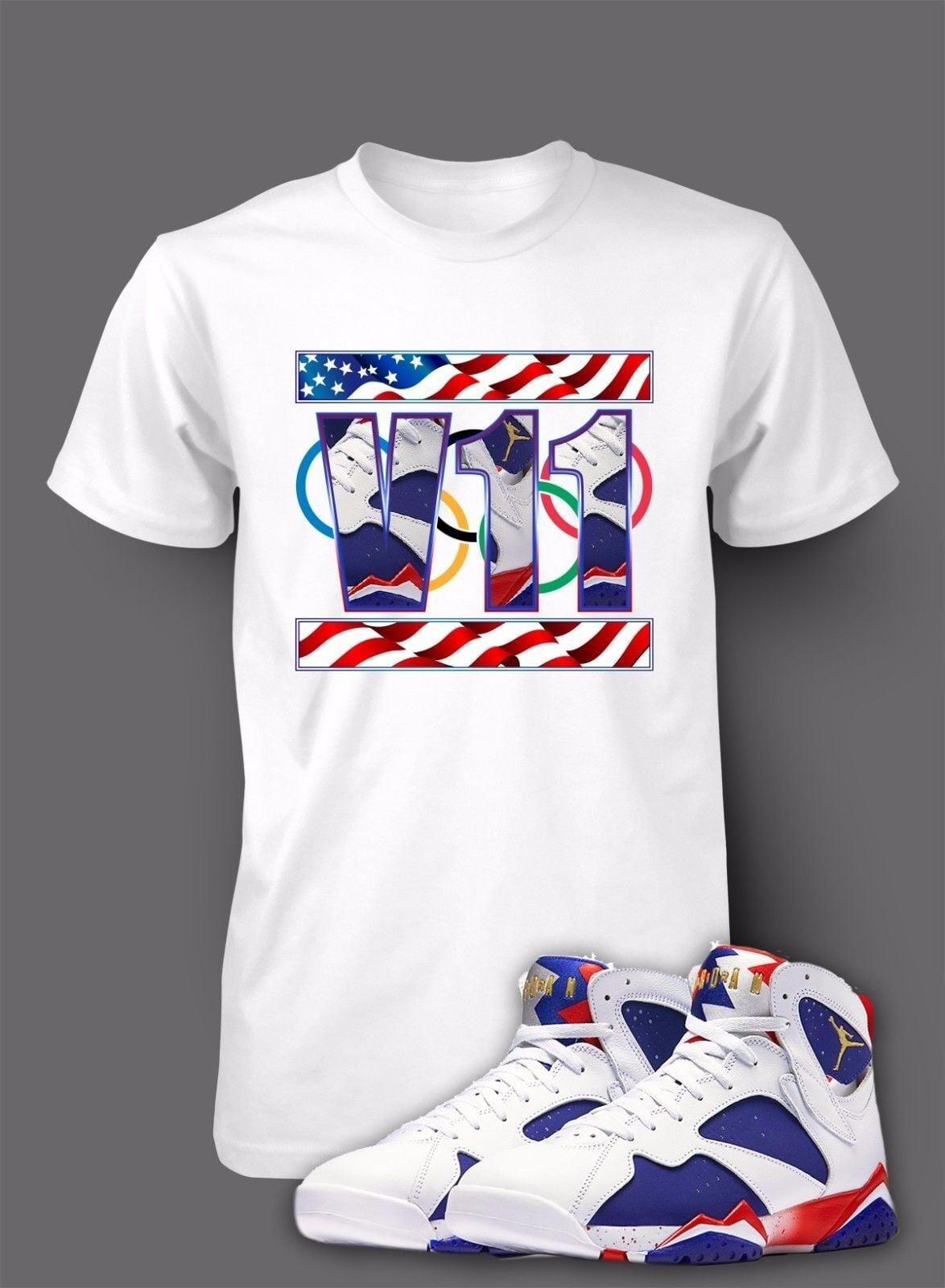 Olympic Graphic Sneaker Tee Shirt To Match Air Jordan Tinker 7 ...