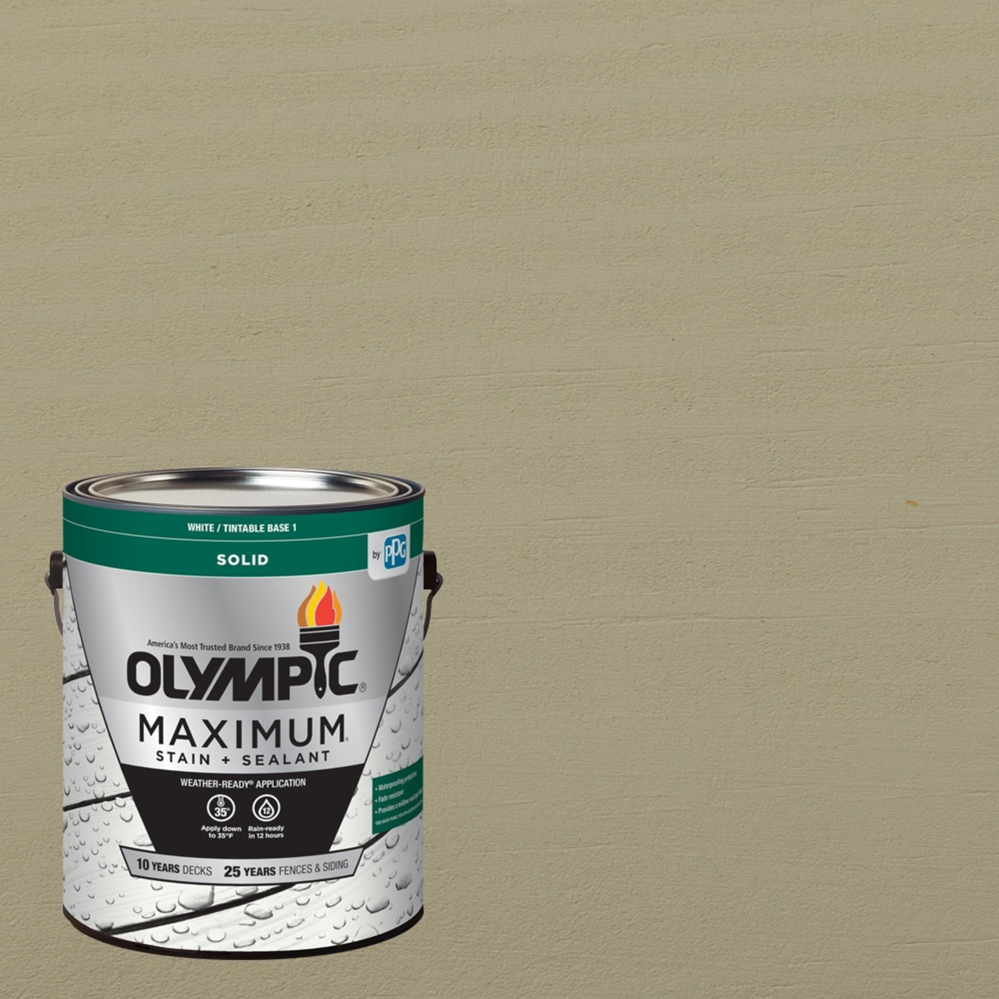 Olympic Maximum 1 GallonSC-1071 Sandstone Solid Color Exterior Stain ...