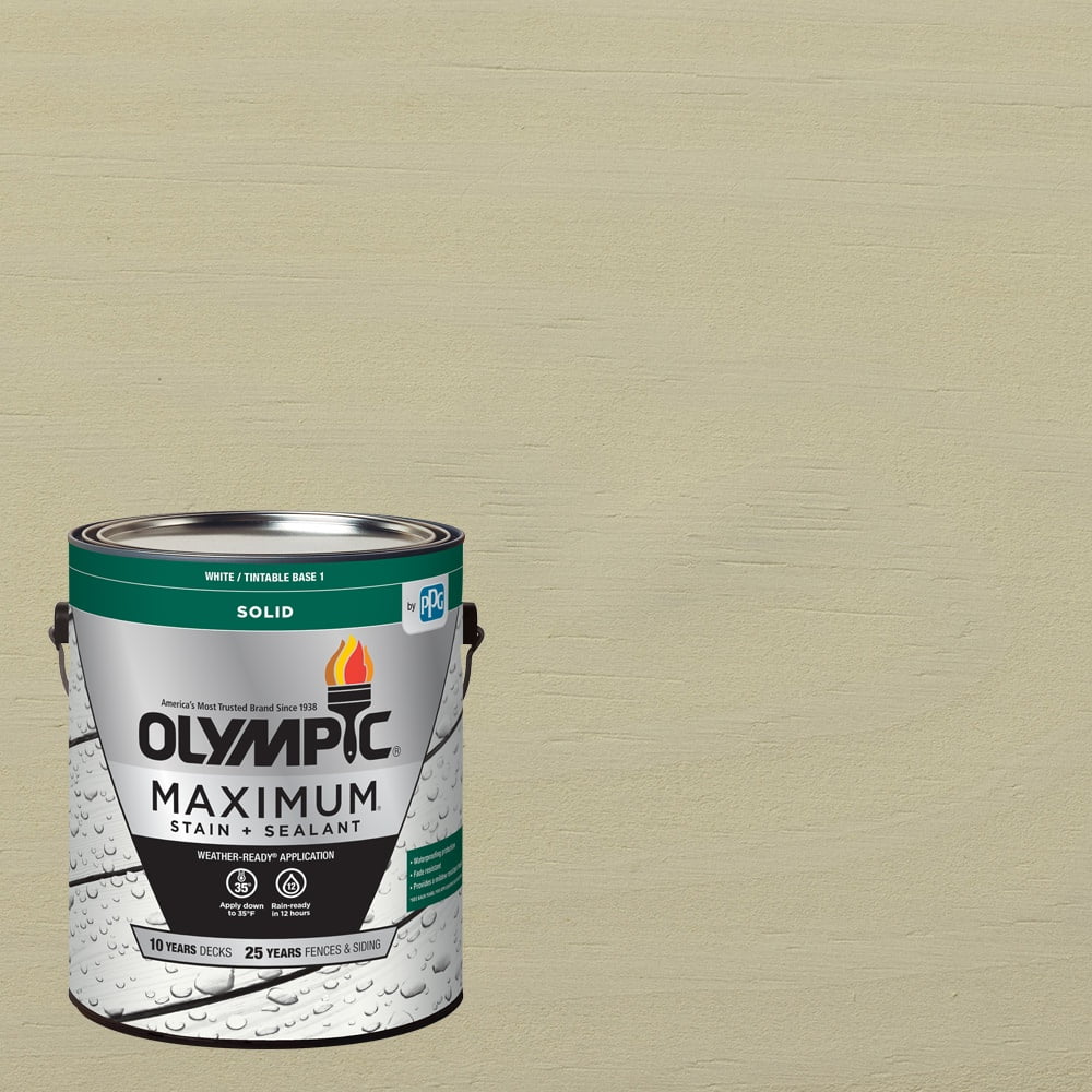 Olympic Maximum 1 Gal SC-1072 Shadow Mist Solid Color Exterior Stain ...