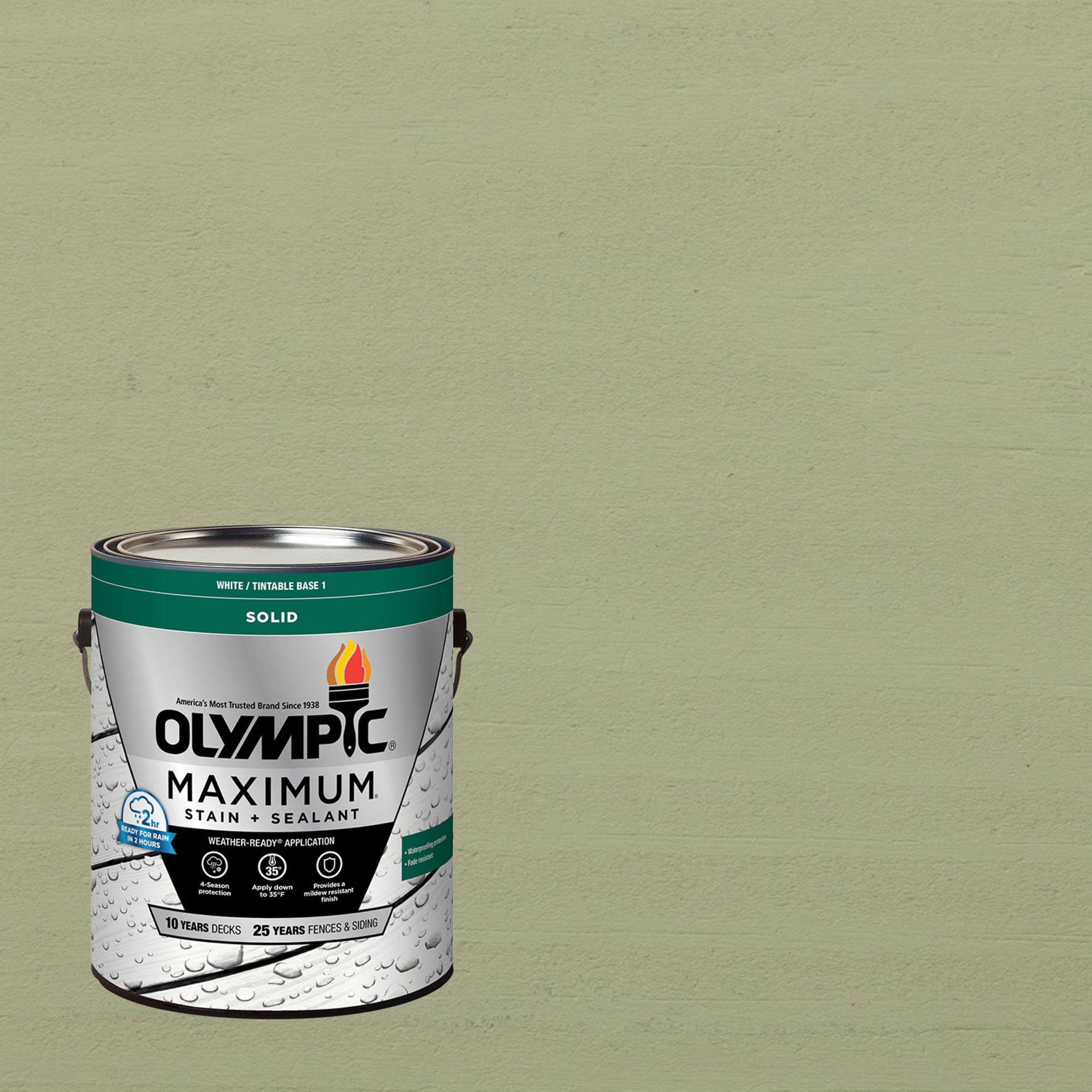 Olympic Maximum 1 Gallon SC-1001 Aluminum Solid Color Exterior Stain ...