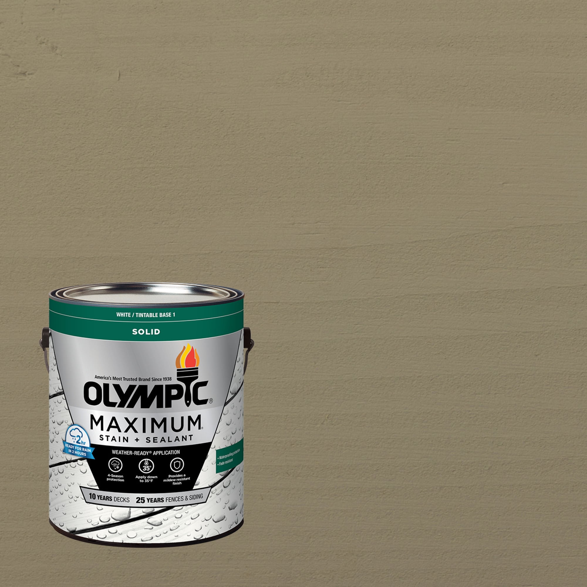 Olympic Maximum 1 Gallon SC-1012 Cape Cod Gray Solid Color Exterior ...