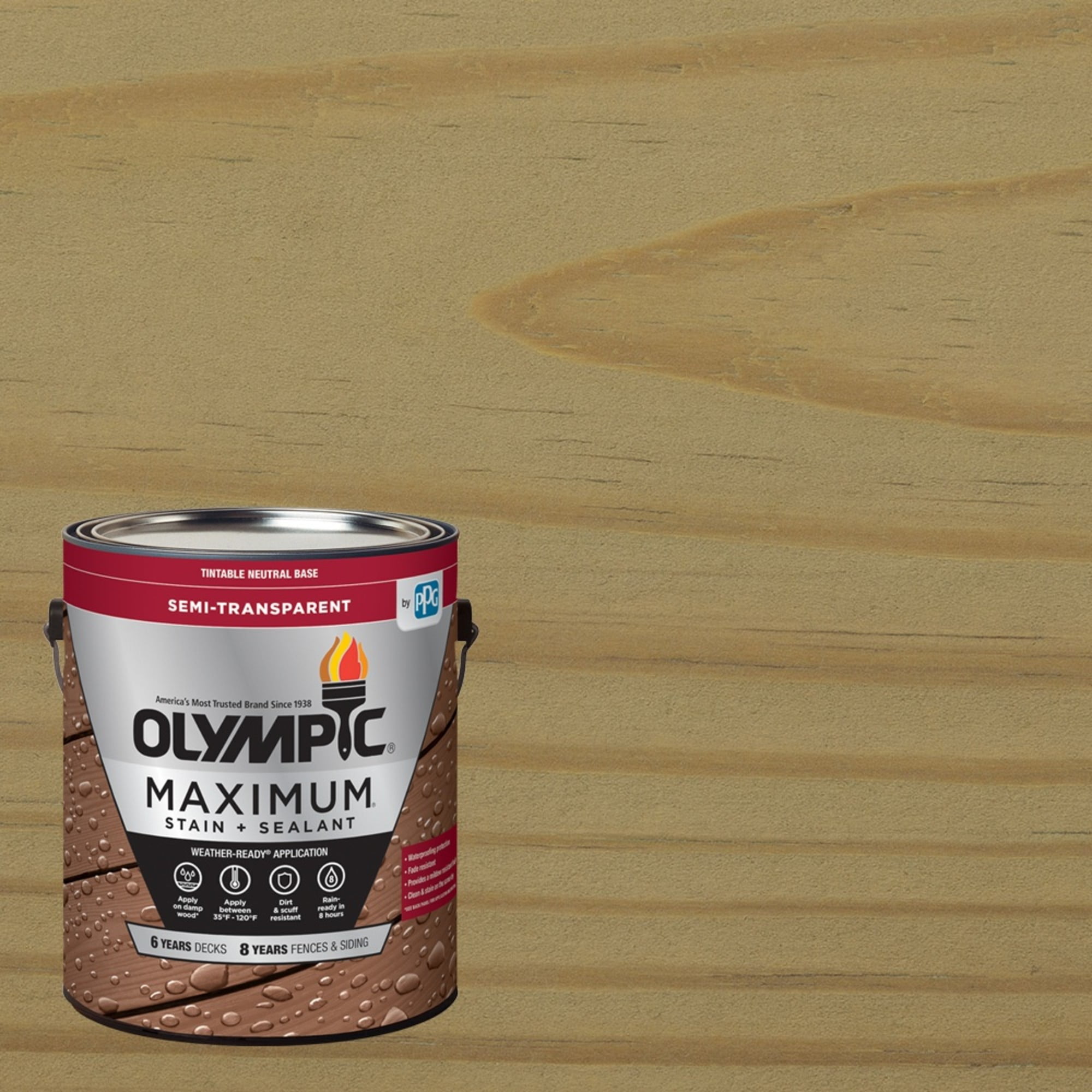 Olympic Maximum 1 Gallon ST-2004 Cape Cod Gray Semi-Transparent ...