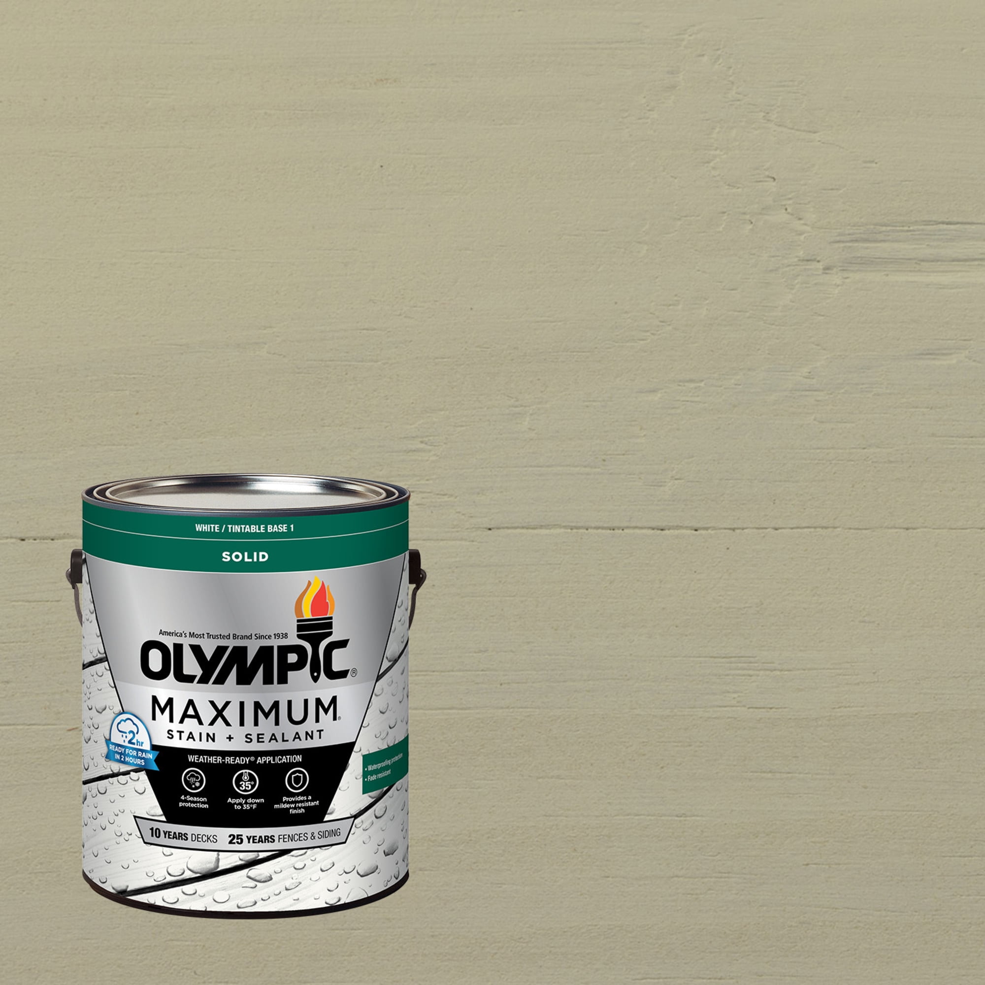 Olympic Maximum 1 GallonSC-1032 Fog Solid Color Exterior Stain and ...