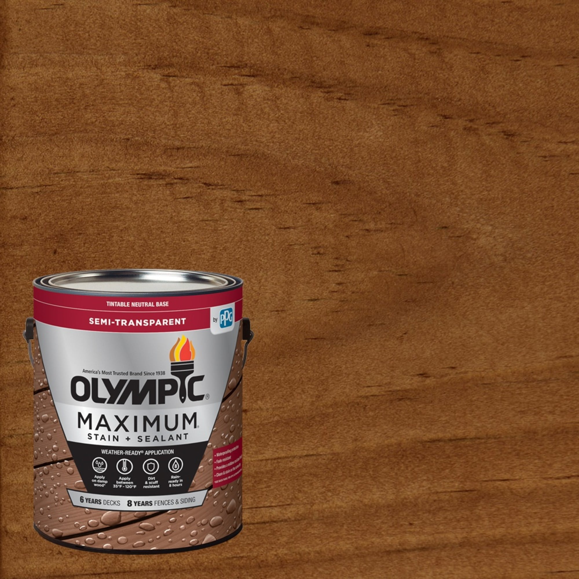 Olympic Maximum 1 GallonST-2027 Timberline Semi-Transparent Exterior ...