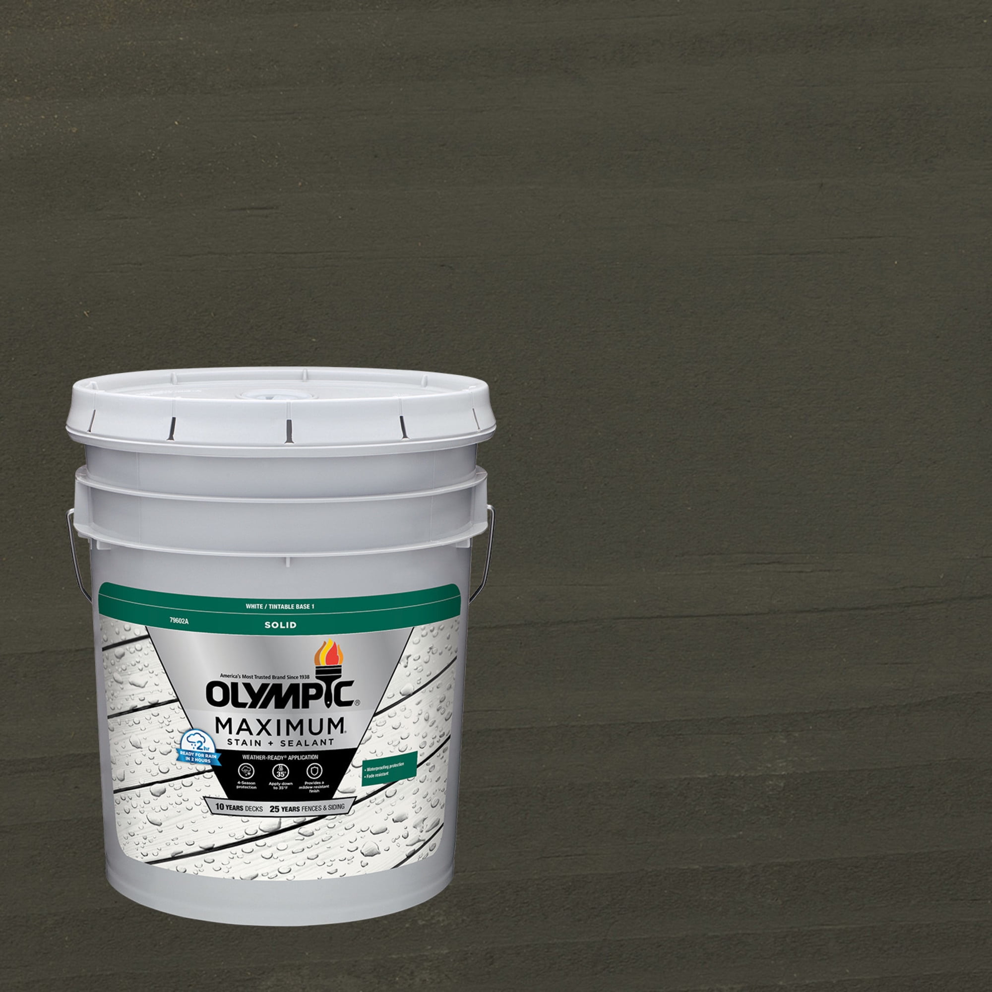 Olympic Maximum 5 Gallons SC-1021 Corundum Solid Color Exterior Stain ...