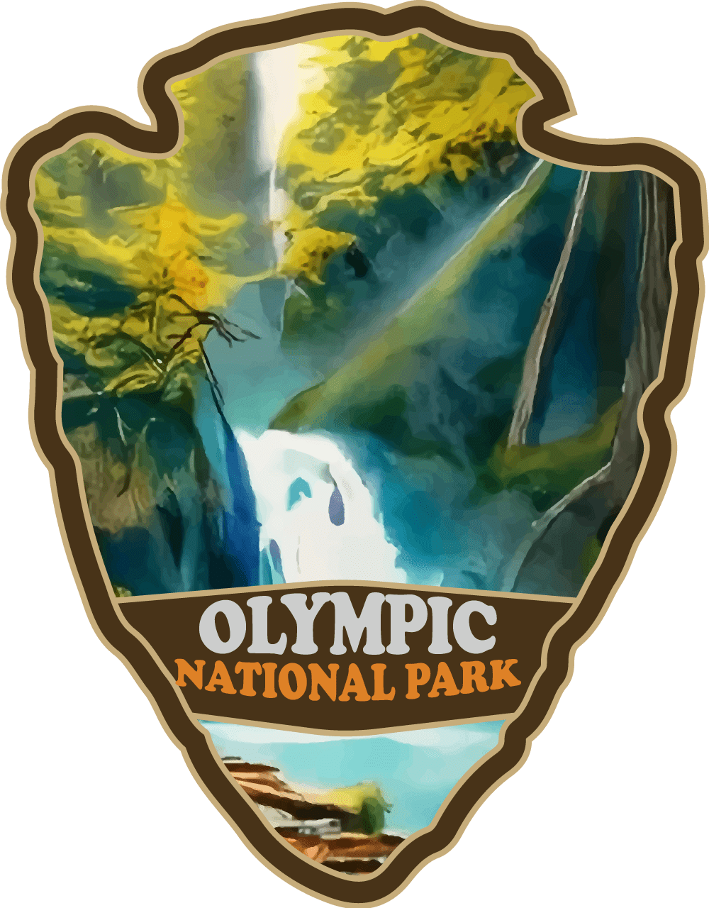 Olympic National Park Decal Sticker 6 inches - US National Parks Series ...