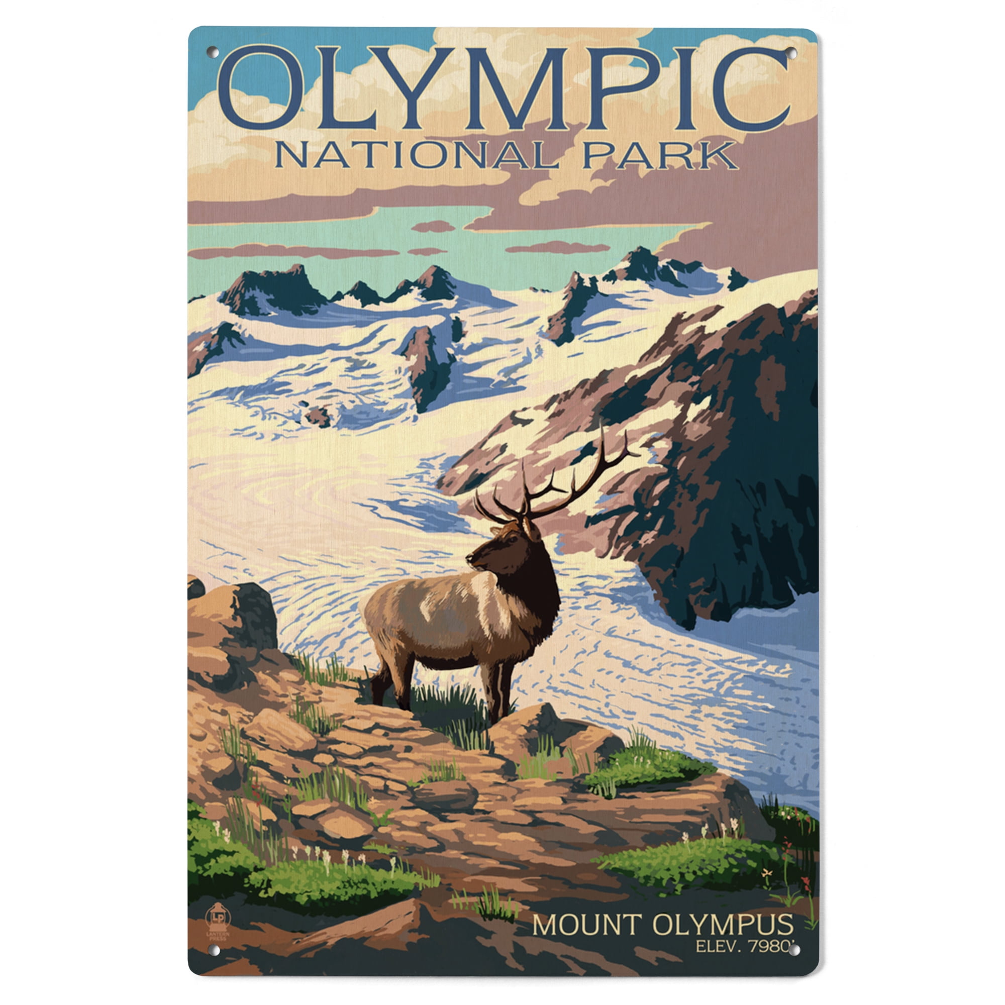 Olympic National Park, Washington, Mt. Olympus and Elk Birch Wood Wall ...