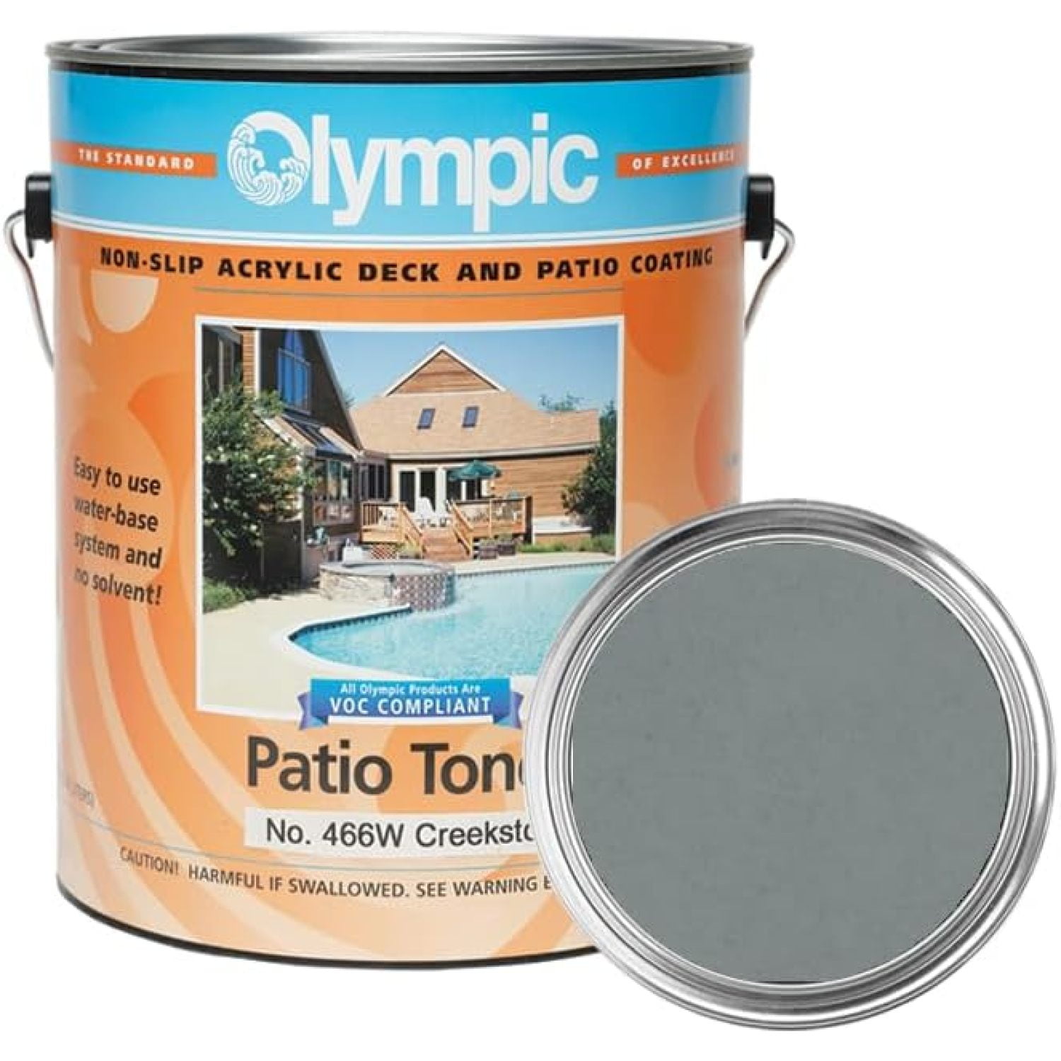 Olympic Patio Tones - Creekstone - 1 Gallon - Non-slip acrylic deck and ...