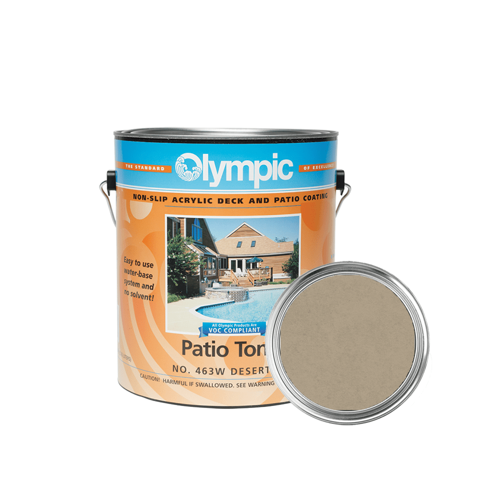 Olympic Patio Tones - Desert Sun - 1 Gallon - Non-slip acrylic deck and ...