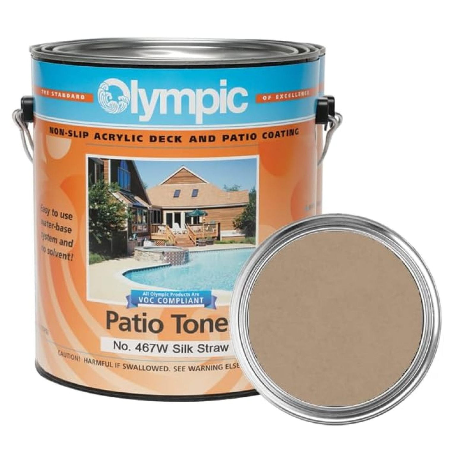 Olympic Patio Tones - Silk Straw - 1 Gallon - Non-slip deck and patio ...