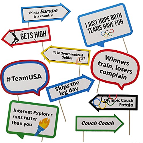 Olympic Photo Booth Props - Fun Sports Themed Party Decorations - 10 ...