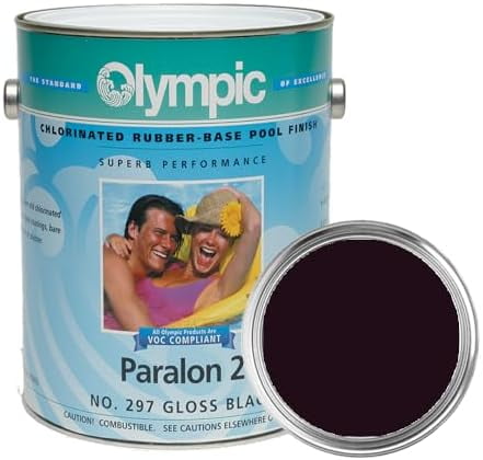 Olympic Pool Paint - Paralon 2 - Black - 1 Gallon - Chlorinated rubber ...