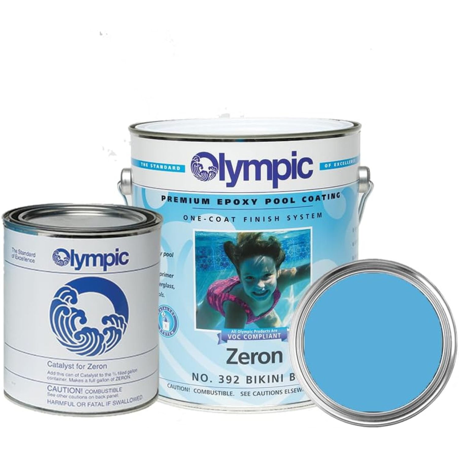 Olympic Pool Paint - Zeron - Bikini Blue - 1 Gallon - two-part epoxy ...