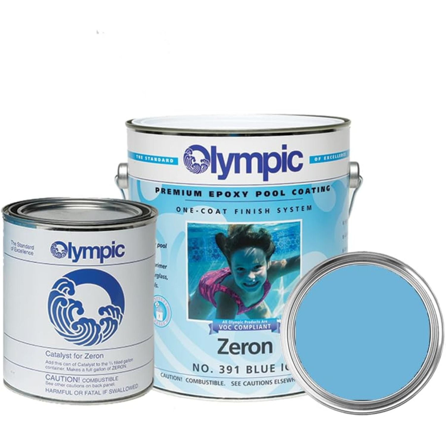 Olympic Pool Paint - Zeron - Blue Ice - 1 Gallon - two-part epoxy ...