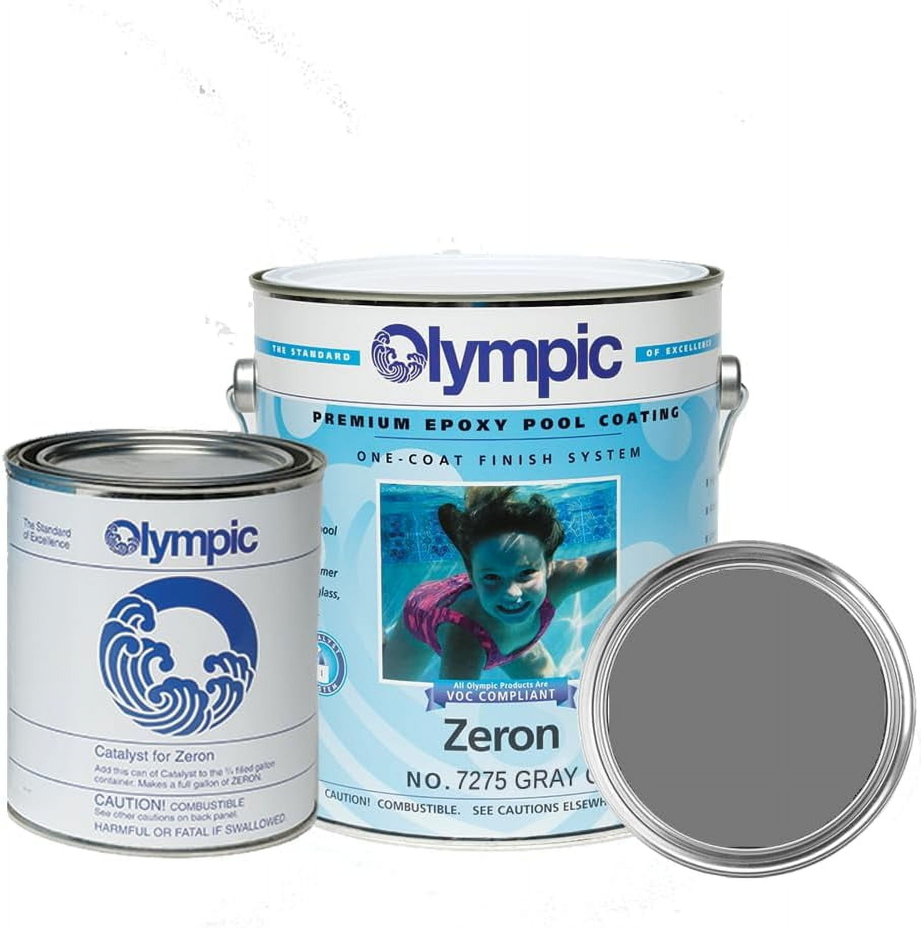 Olympic Pool Paint - Zeron - Gray Oasis - 1 Gallon - two-part epoxy ...