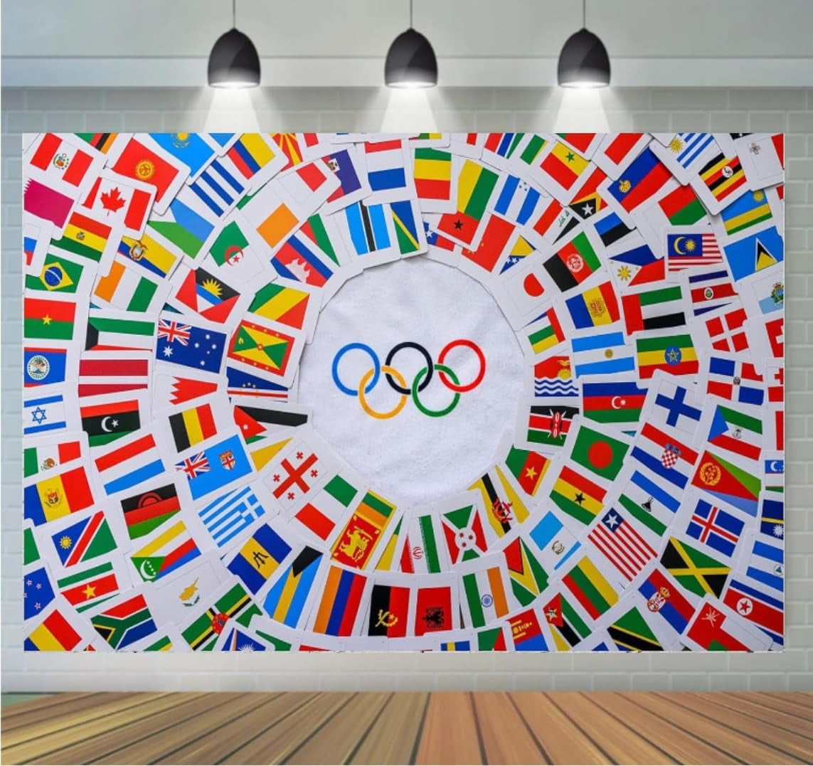 Olympic Ring World Flag Backdrops National Flag Backdrops International ...