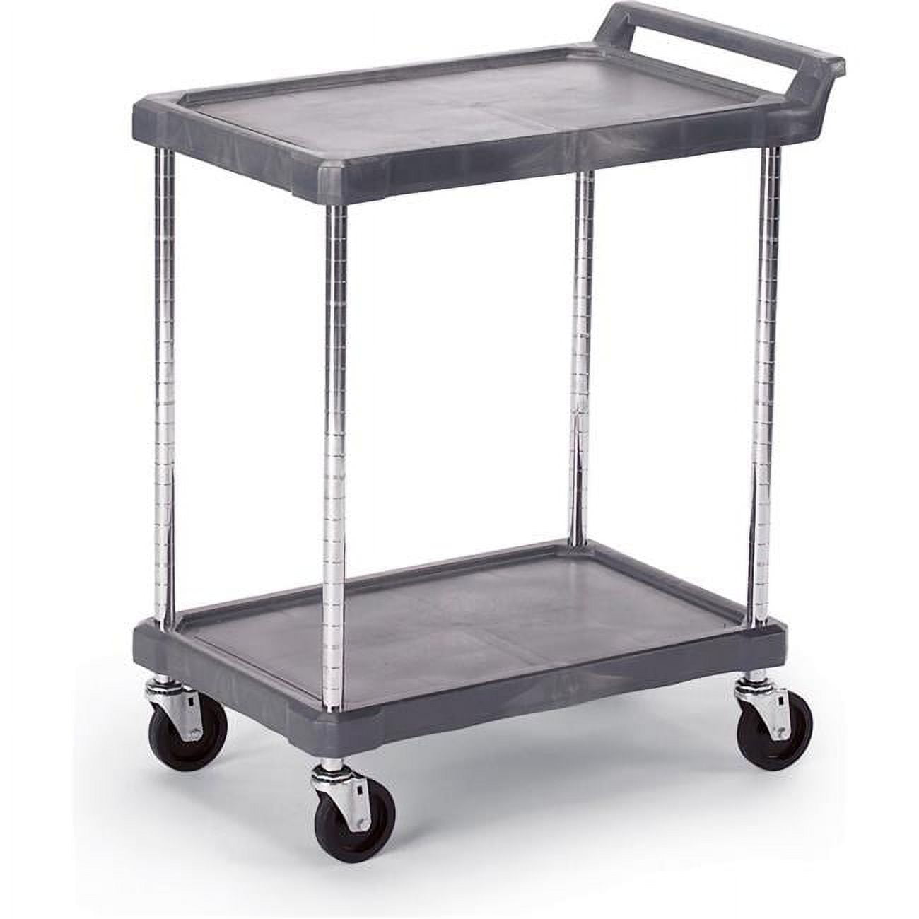 Olympic Storage Utility Cart w/2 Shelves & Chrome Posts 300 lb. Cap 38 ...