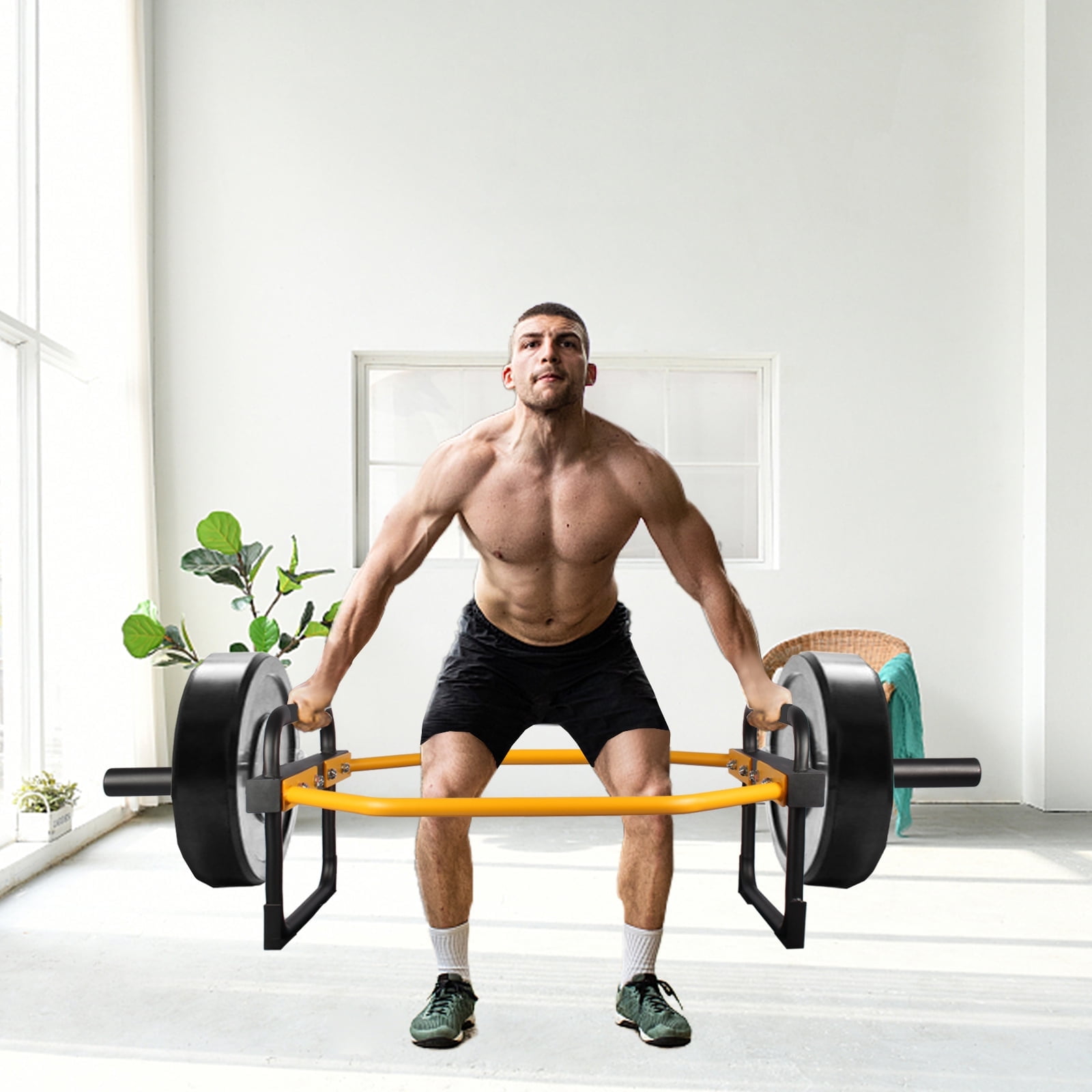 Olympic Trap Bar, 500 LBS, 55.9" Olympic Hex Barbell for Squat and ...