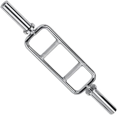Olympic Triceps Weight Bar - 34" Chrome Finish Barbell for Training ...