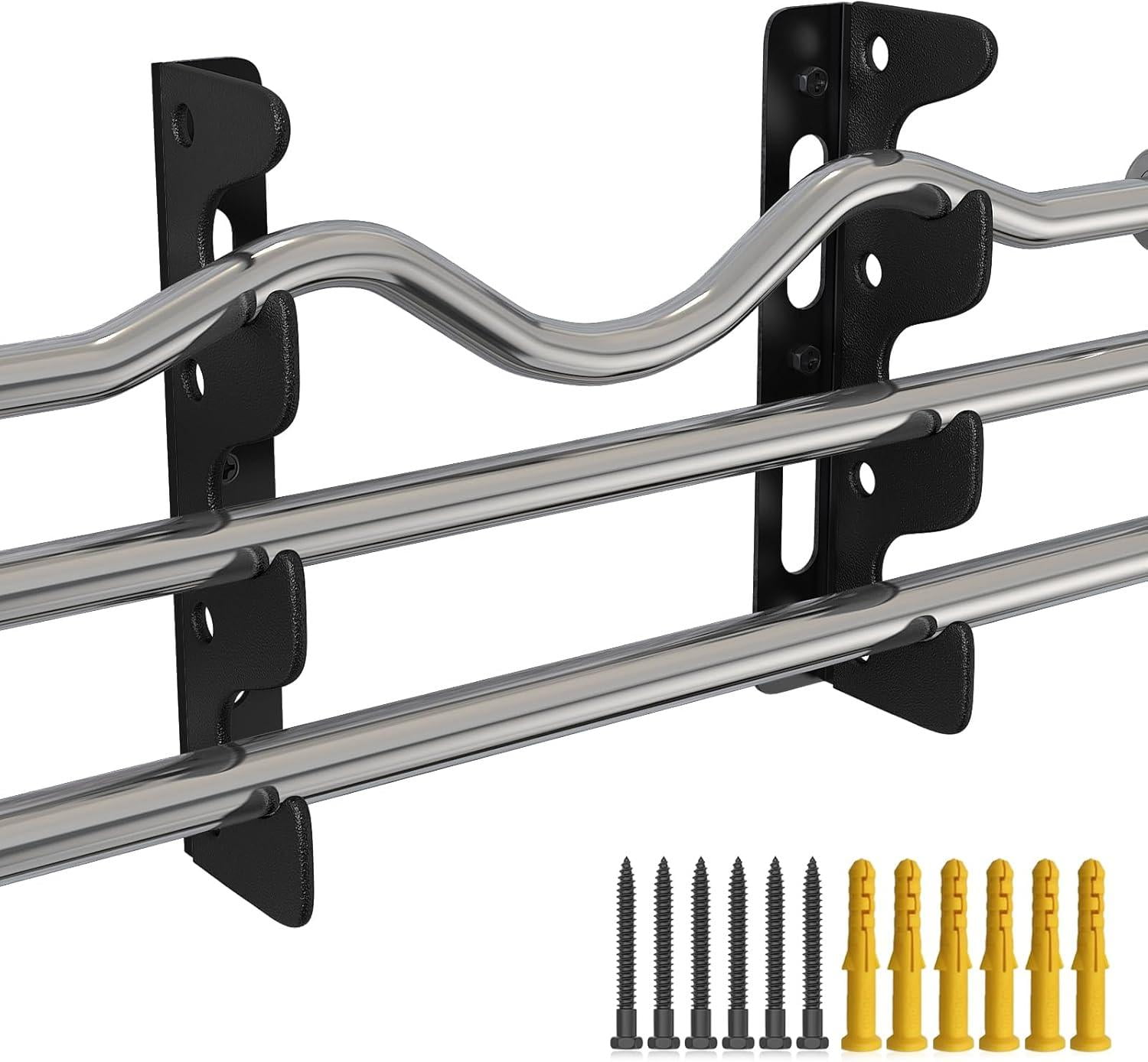 Olympic Wall Mounted Barbell Storage Rack Holder Stand Hanger, Wall ...