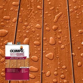 Olympic WaterGuard Woodland Cedar Transparent Exterior Wood Stain and ...