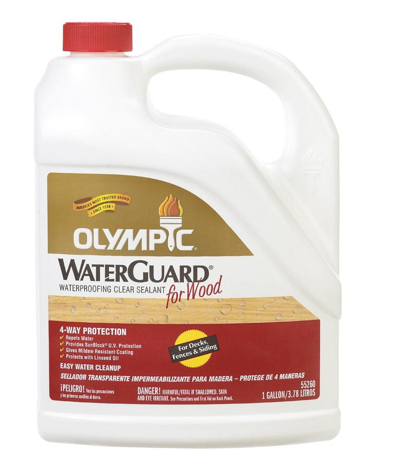 Olympic Waterguard Waterproofing Wood Sealant Voc Exterior Clear 1 Gl ...