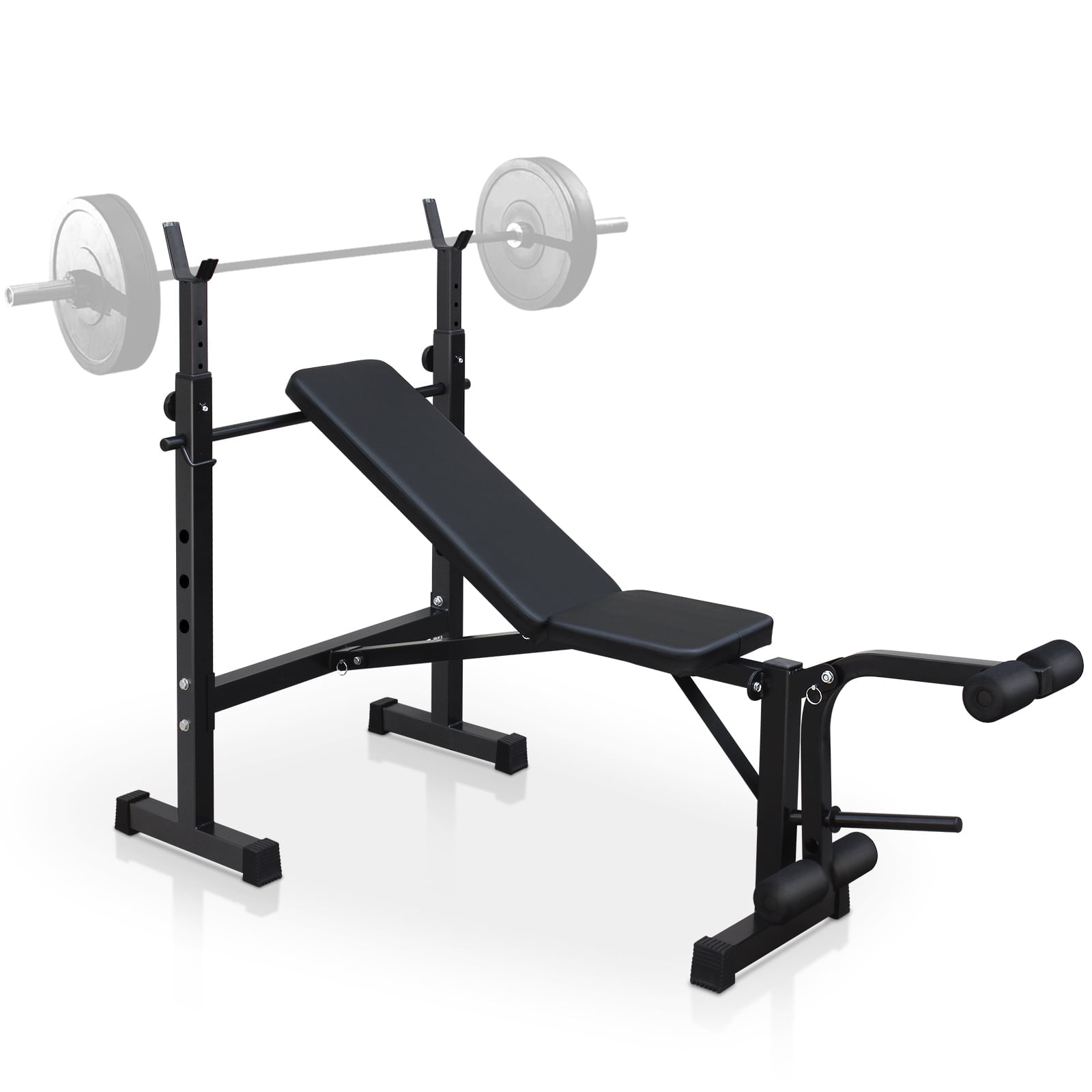 Olympic Weight Bench with Squat Rack - Full-Body Workout Set for Home ...