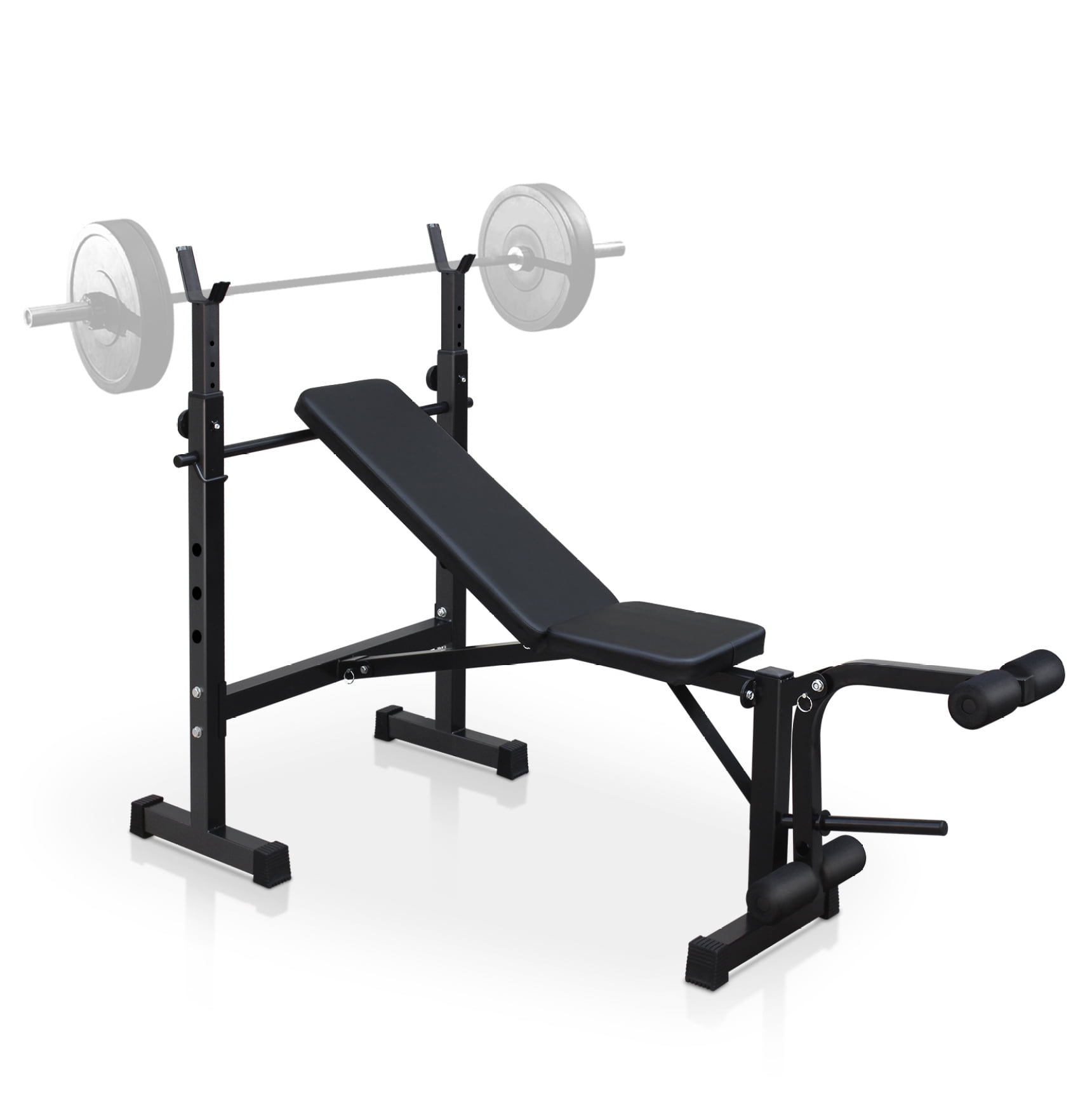 Olympic Weight Bench Set, Squat Rack & Bench Press for Home Gym - Full ...