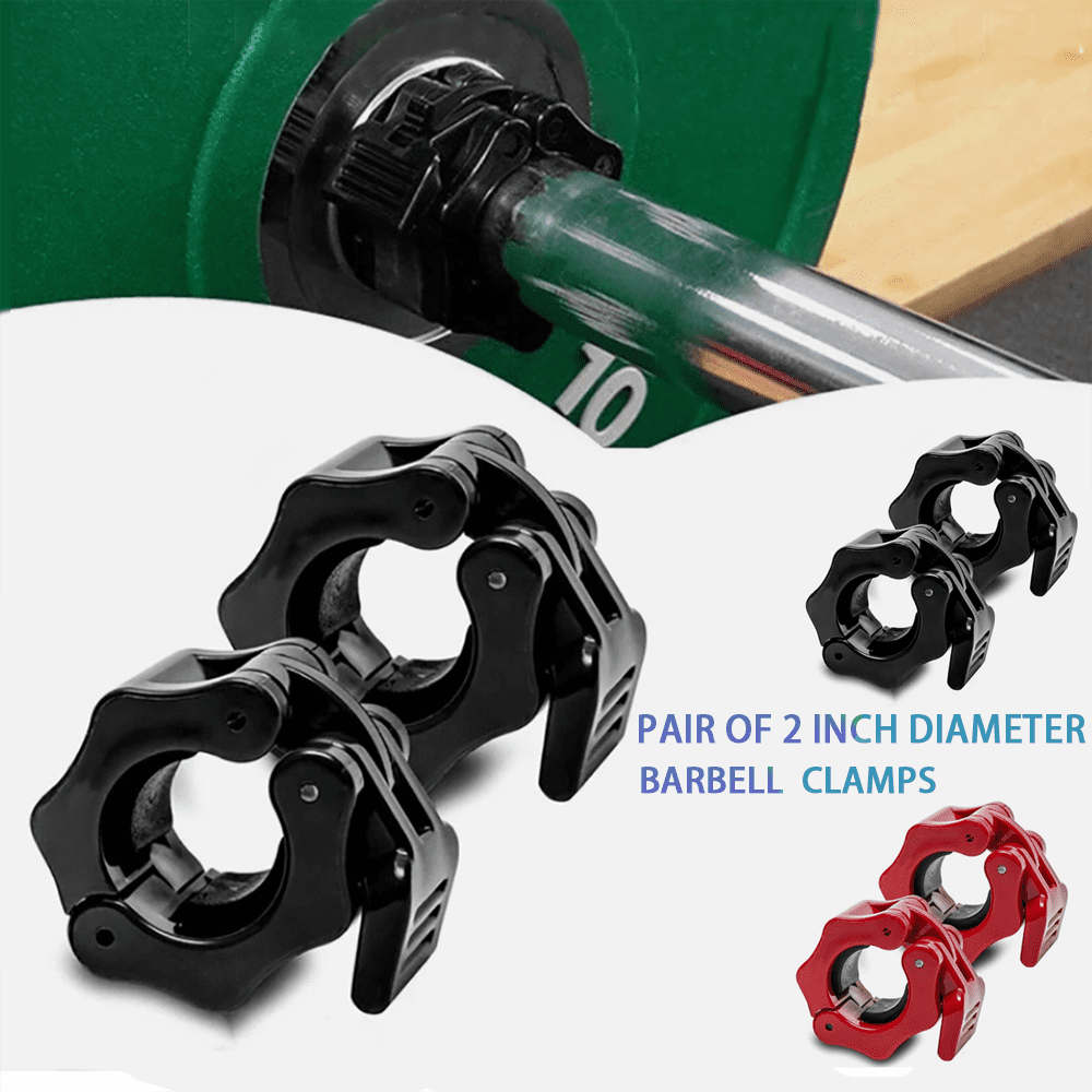 Olympic Weight Plate Clamps 2 Inch - Quick Release Barbell Collars for ...