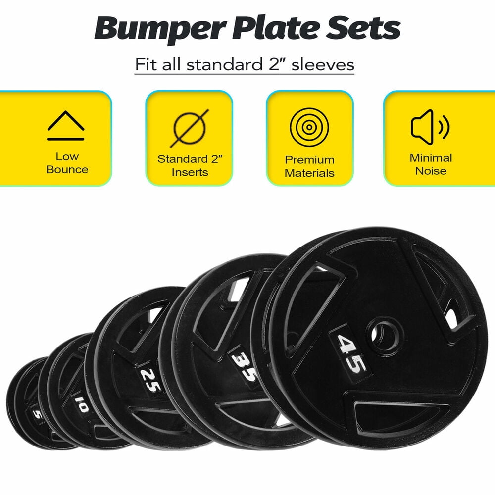 Olympic Weight Plates 25/35/45 lb Cast Iron Weightlifting Fitness Gym 2 ...