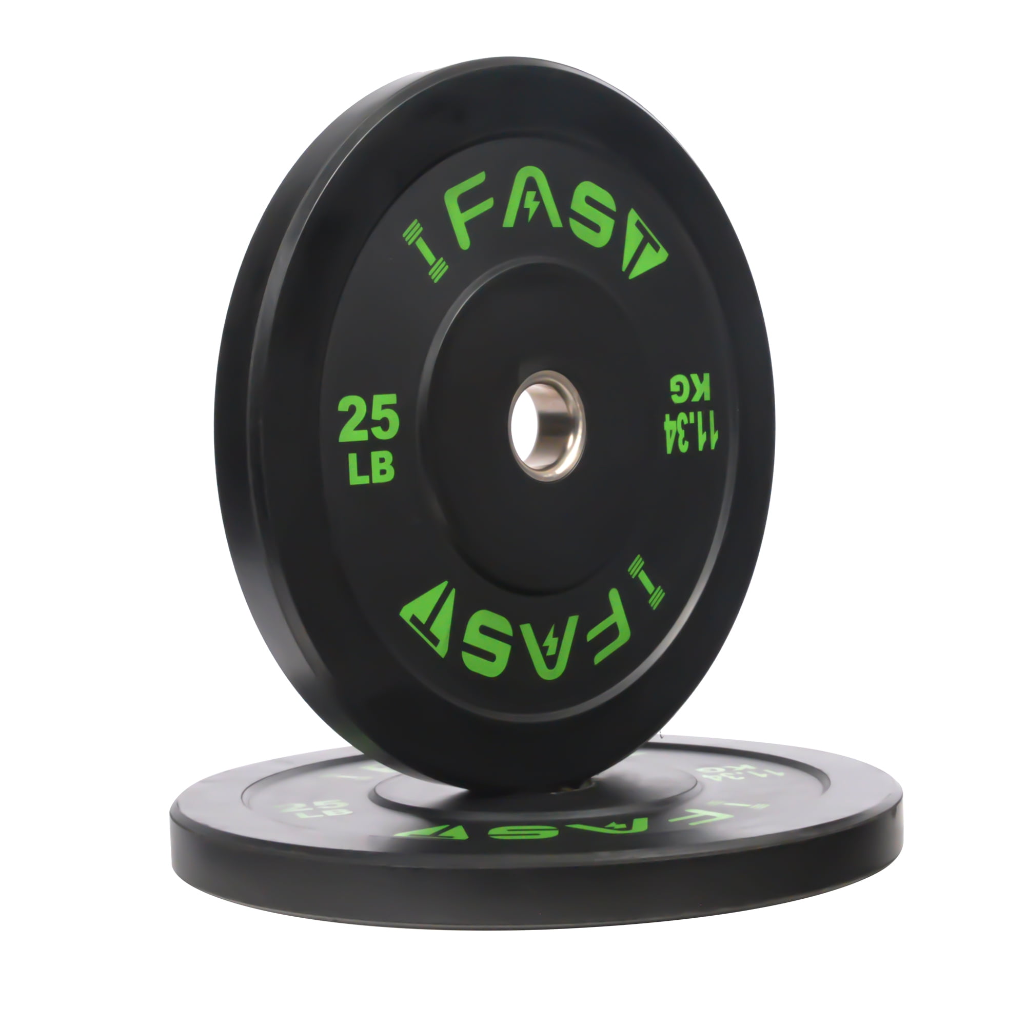Olympic Weightlifting Barbell Plates, Rubber Bumper Plates, 2 Inch ...