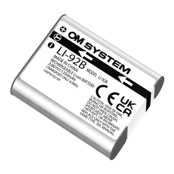 OM SYSTEM LI-92B 4.9Wh 3.6V 1350mAh Rechargeable Lithium-Ion Battery ...