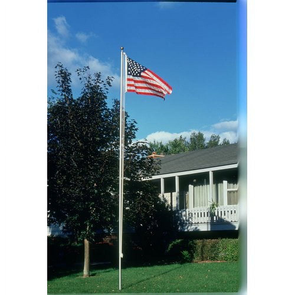 Olympus Flag and Banner 18' Ground Set US Flag and Flagpole Set ...