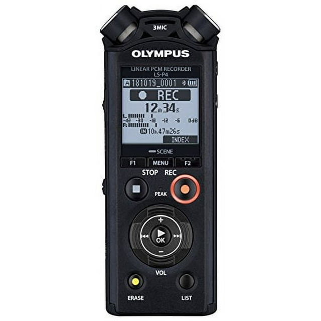 Olympus Linear PCM Recorder Black (LS-P4) - Walmart.com