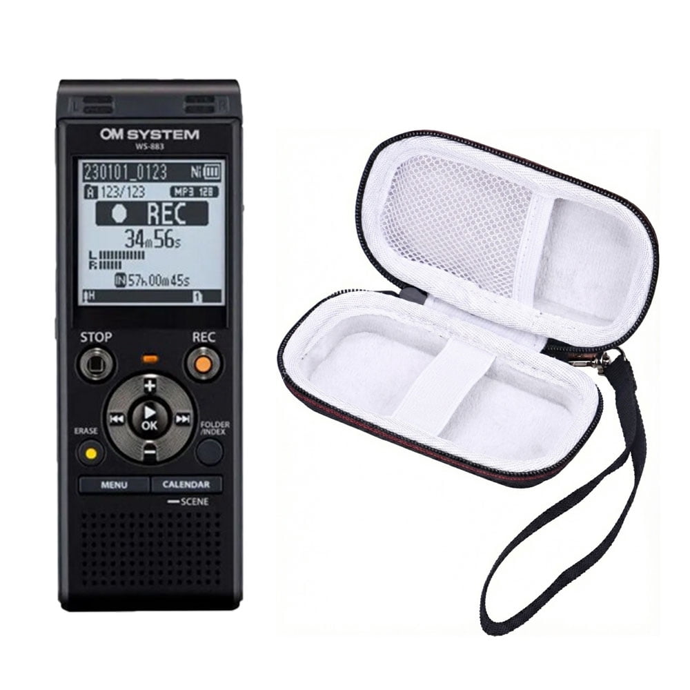 Olympus OM System WS-883 Digital Voice Recorder Black w/ Case - Walmart.com