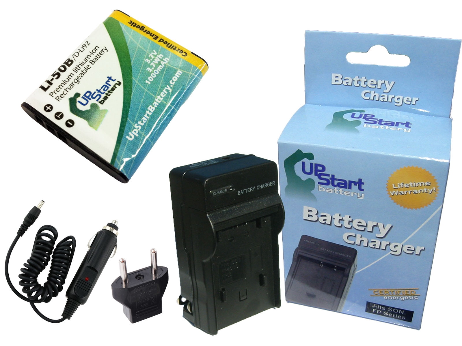Olympus Tough TG-620 his Battery and Charger with Car Plug and EU ...
