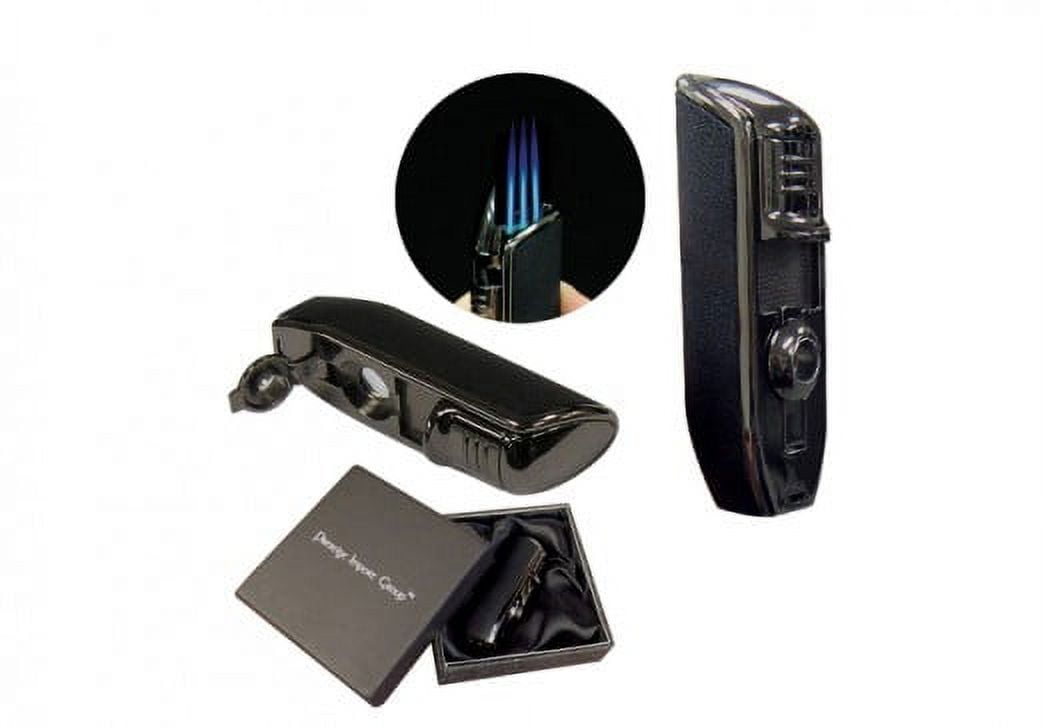 Olympus Triple Flame Torch Lighter w/ Bullet Cutter - Gun Metal Gray ...