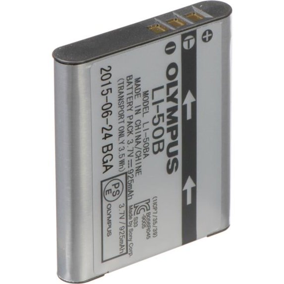 Olympus LI-50B Rechargeable Lithium-Ion Battery for Camera, 3.7 V DC ...