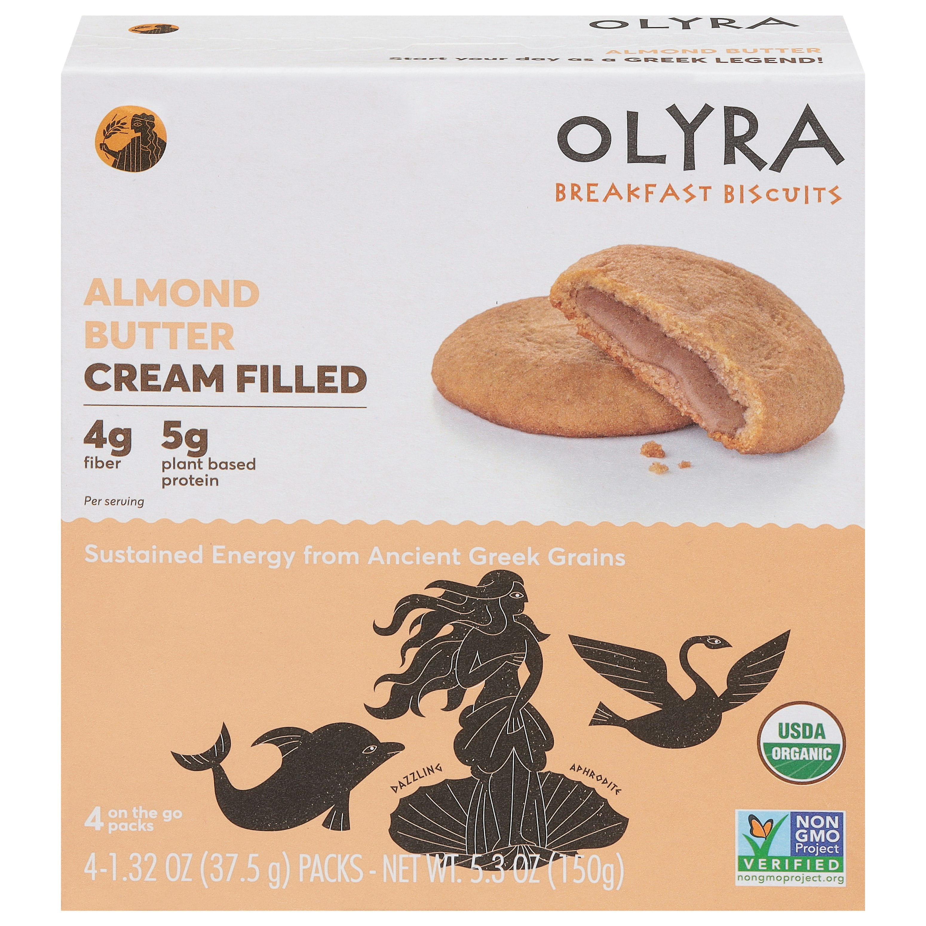 Olyra Breakfast Biscuits Almond Butter 5.3 oz (Pack Of 12) - Walmart.com