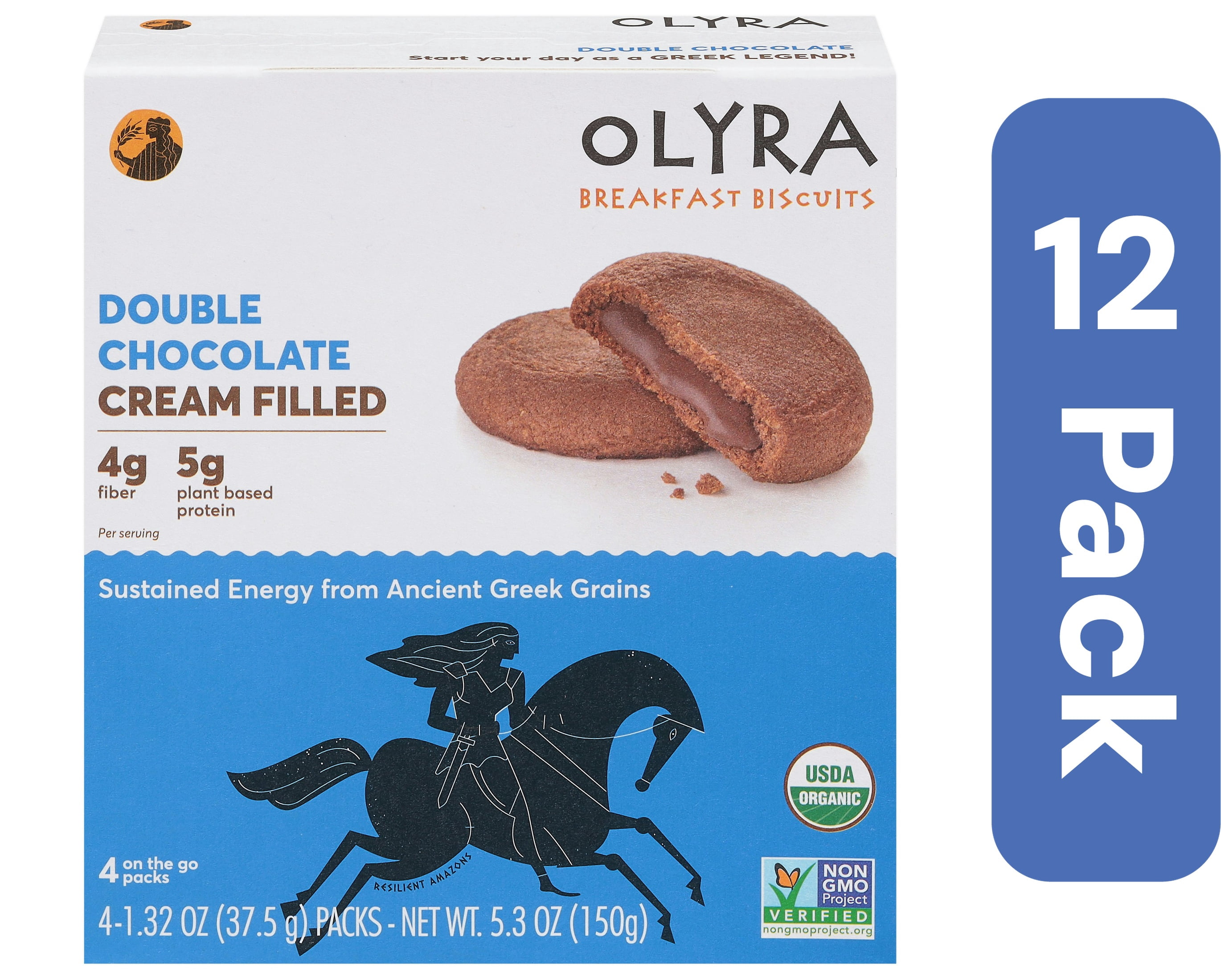Olyra Breakfast Biscuits Double Chocolate 5.3 oz (Pack Of 12) - Walmart.com