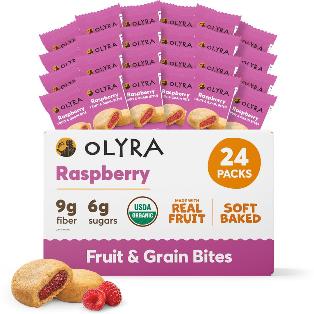 Olyra Raspberry Fruit Bars, Prebiotic High Fiber H2FSDSnack, Snack ...