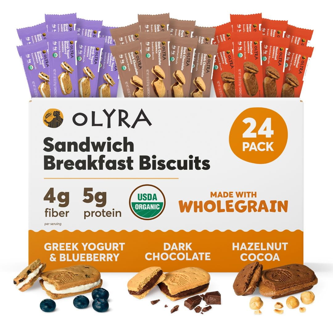 Olyra Variety Pack Sandwich Breakfast Biscuits, Healthy MDH1Snacks for ...