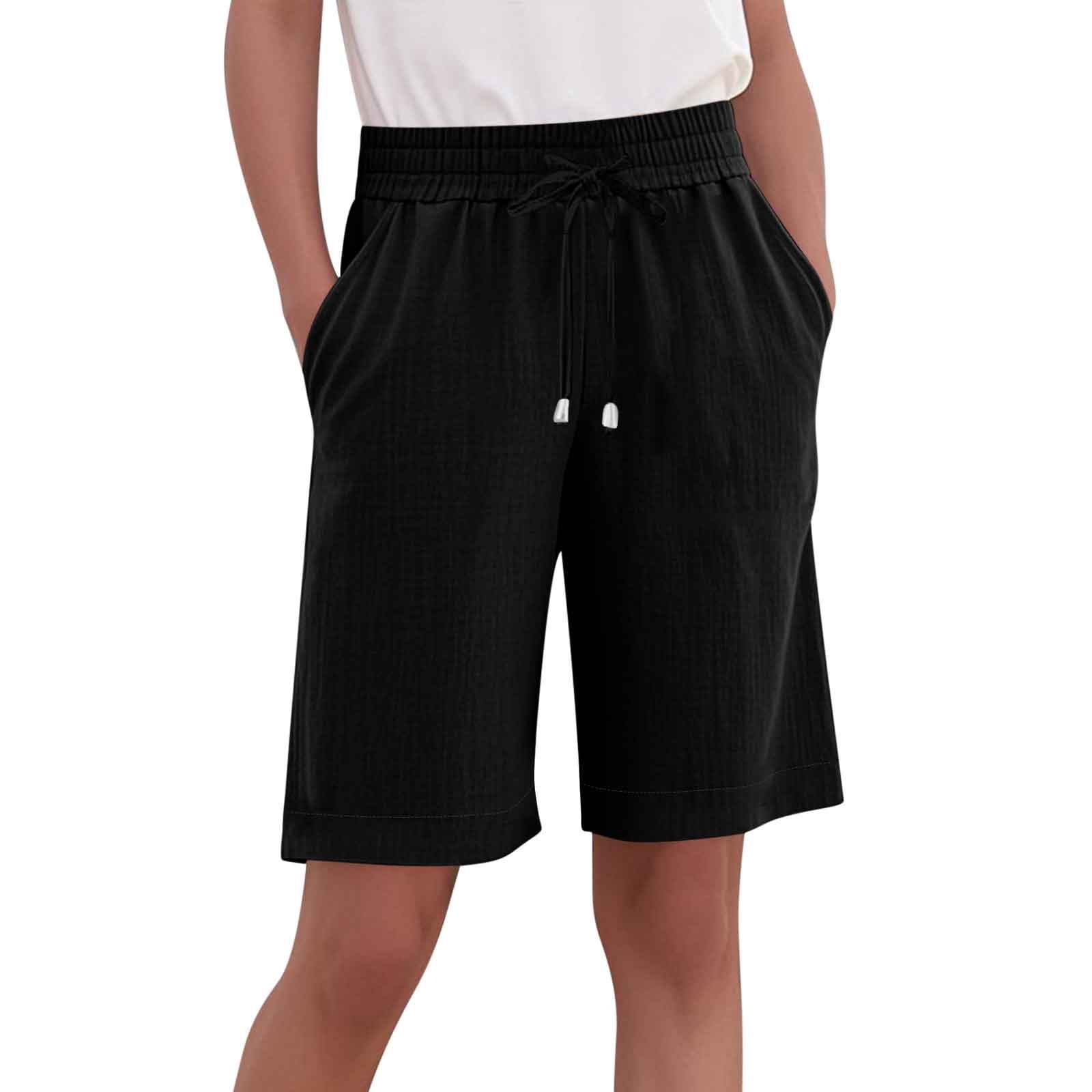 Olyvenn Bermuda Shorts for Women High Waisted Workout Shorts Lounge ...