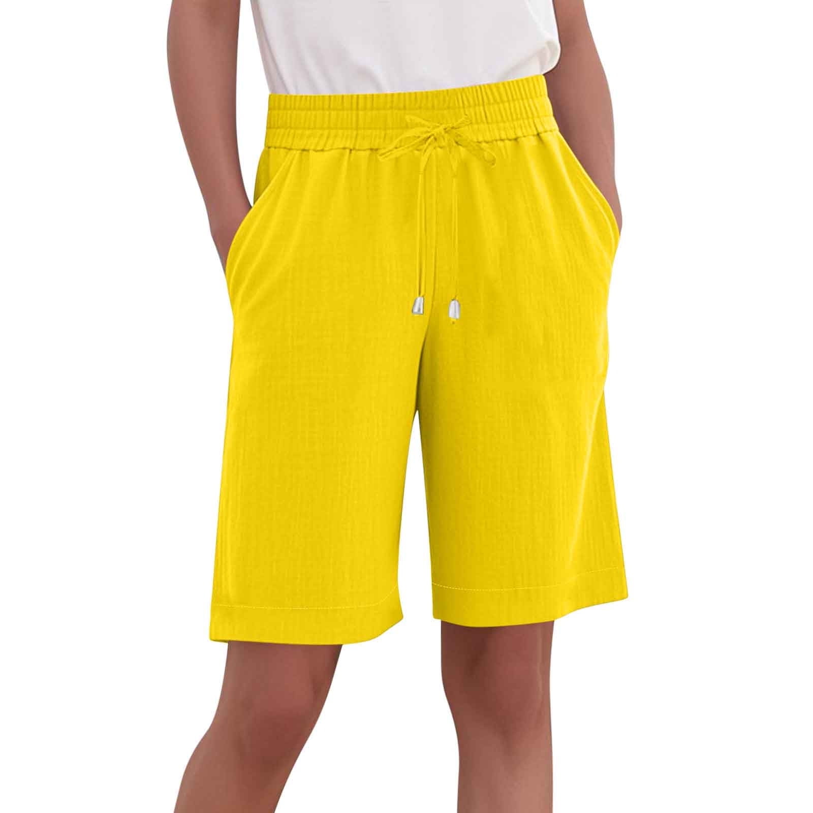 Olyvenn Bermuda Shorts for Women High Waisted Workout Shorts Lounge ...
