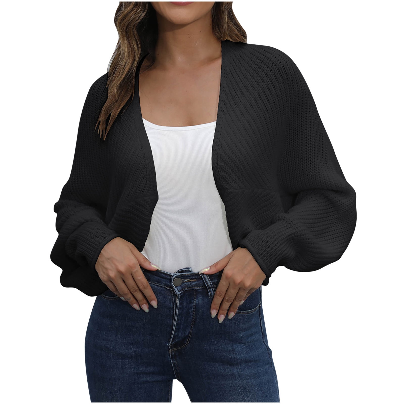 Olyvenn Trendy Women's Long Sleeve Open Front Chunky Cable Knitted ...
