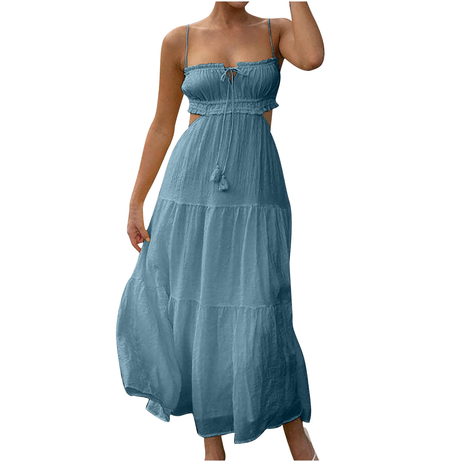 Olyvenn Stylish Tunic Long Tube Dress for Women Fashion Ripped High ...