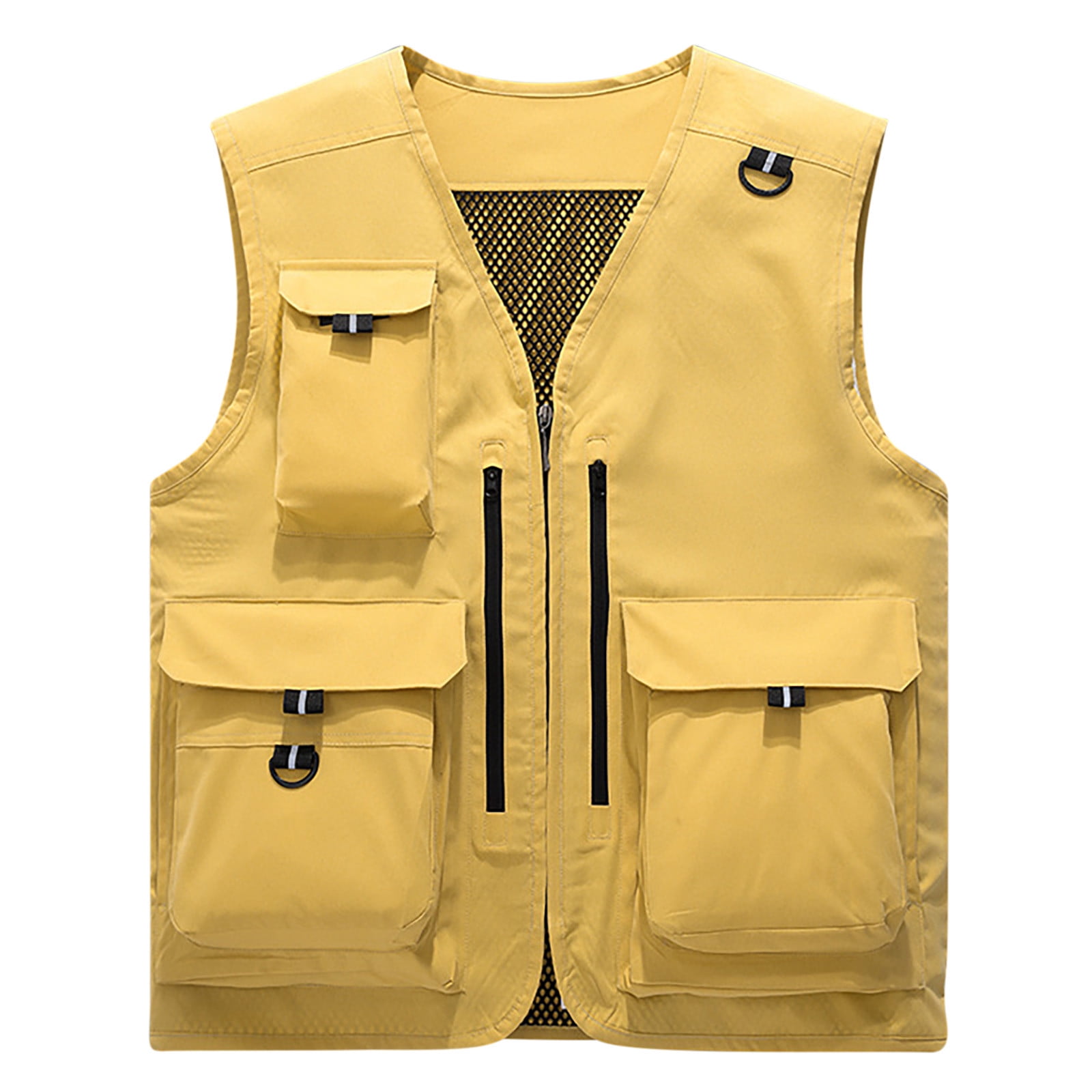 Olyvenn Men's Fall Multi-Pocket Quick Dry Breathable Mesh Vest ...