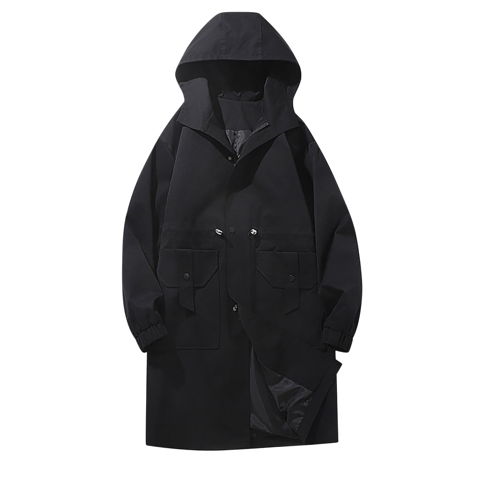 Olyvenn Men's Long Raincoat Ligtweight Rain Jacket Waterproof Outdoor ...
