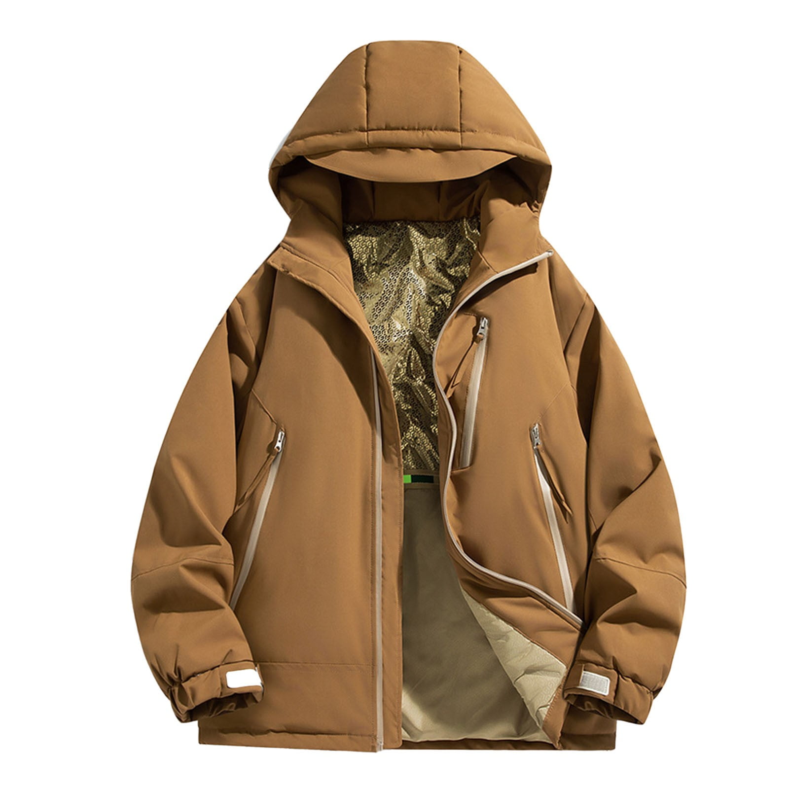 Olyvenn Fashion Men's Ski Jacket Lightweight Waterproof Insulated ...