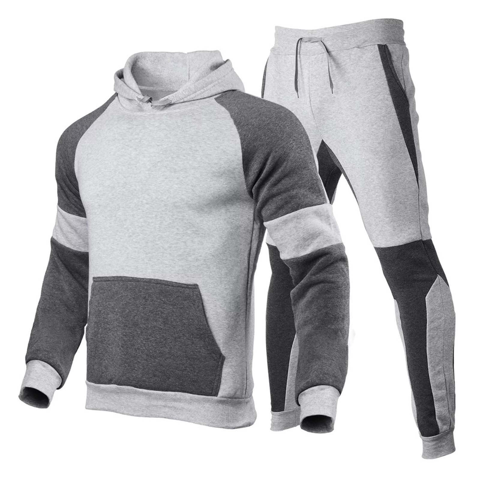 Olyvenn Track Suits for Men Set Hoodies Men's Tracksuit 2 Piece Hooded ...